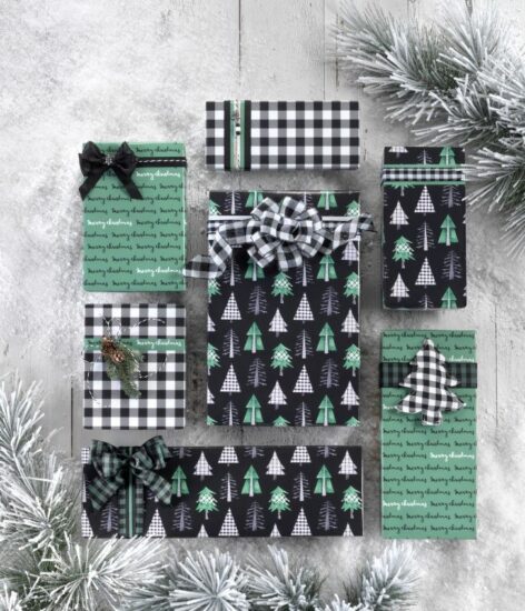 Christmas Tree Farm Triple Pack Gift Wrap - American Fundraising Group